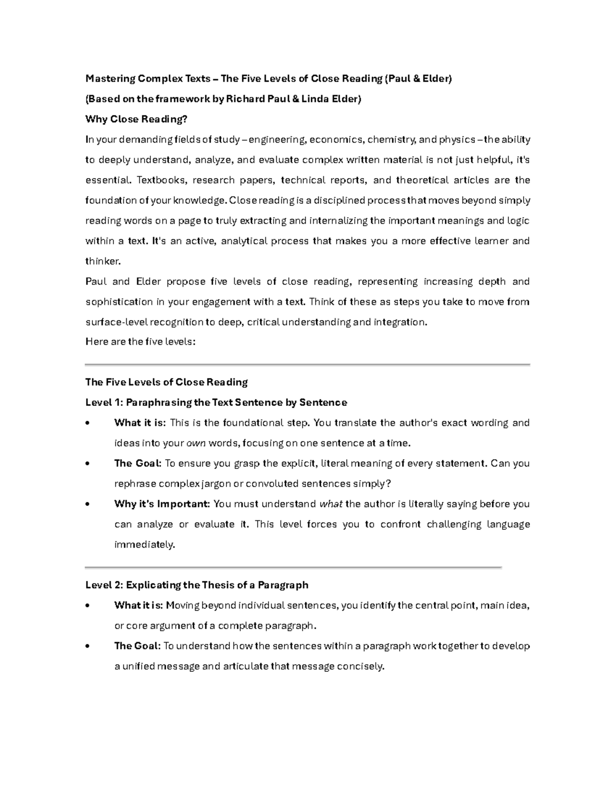 Mastering Close Reading Techniques: A Guide for ENG 101 Students - Studocu