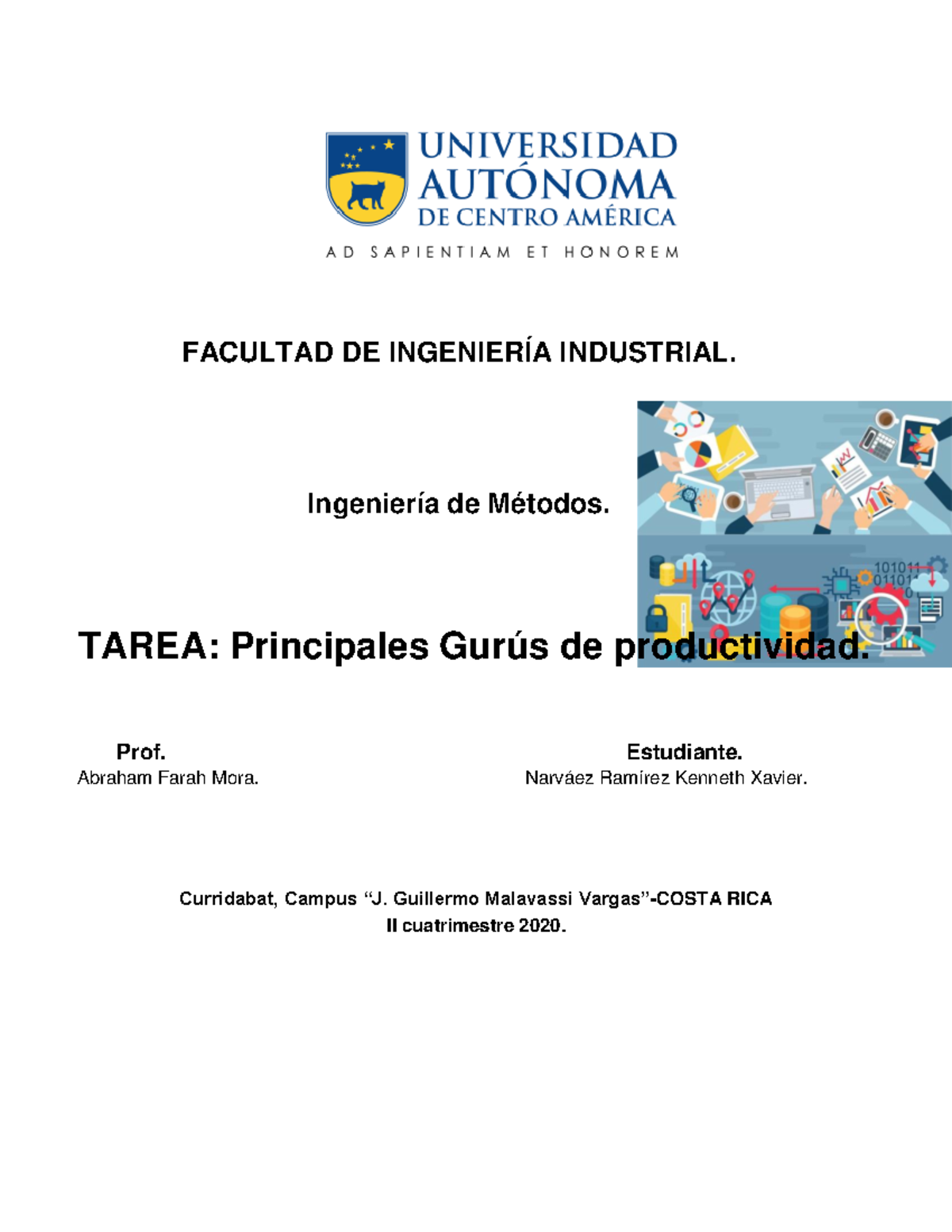 Gurús de productividad - Kenneth Narvaez R - FACULTAD DE INGENIERÍA ...