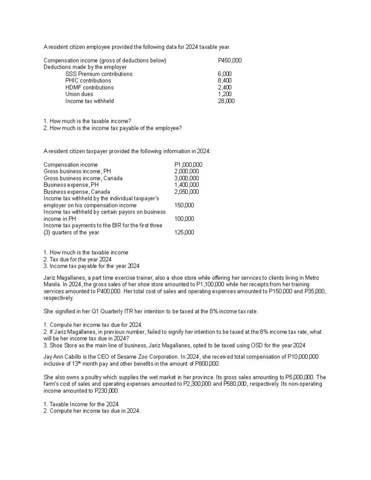 Assignment 2: Basic Tax FBT Analysis for 2024 Tax Year - Studocu