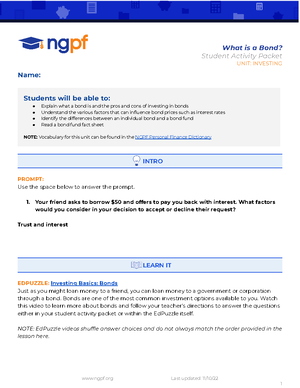 Roderick Blizzard - Whatisa Bond - 8625682 - What is a Bond? Student ...