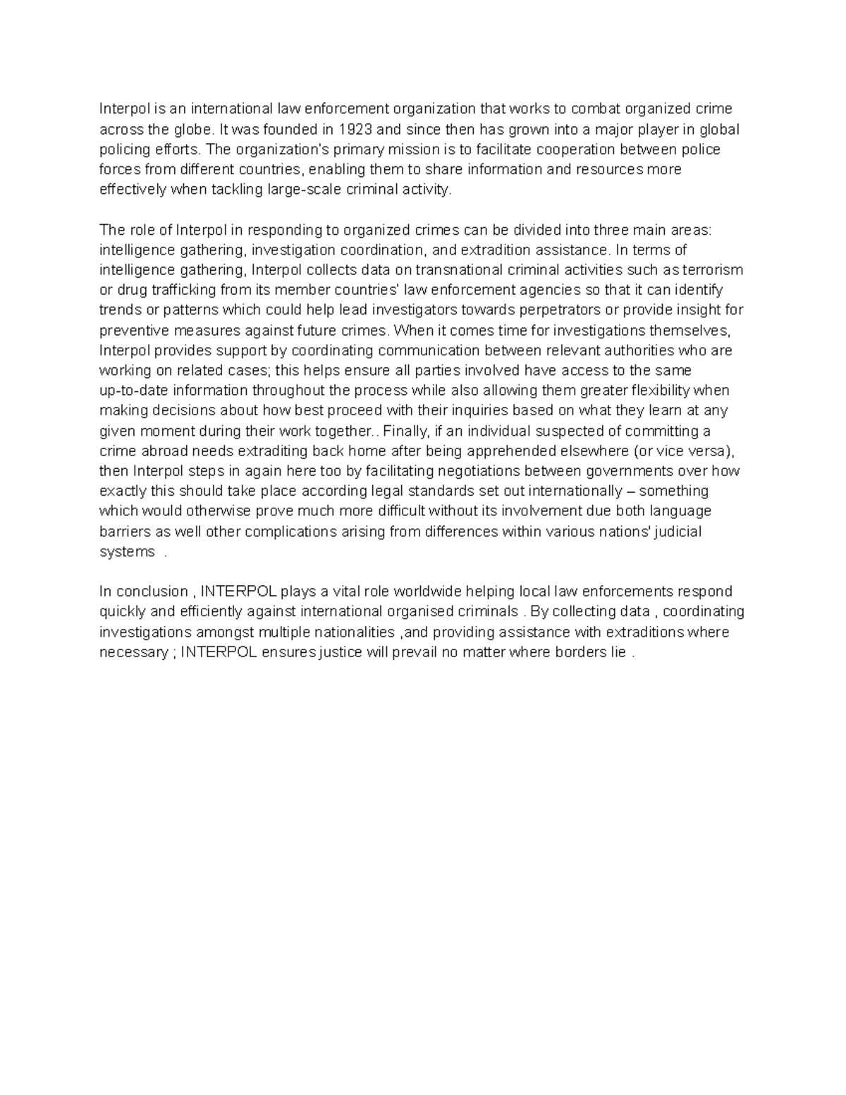 Interpol's Role in Combating Organized Crime - Final Exam Insights ...
