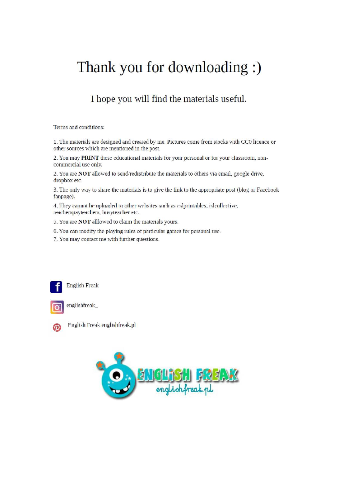 Finish the Sentences - English Exercise Materials (ENG101) - Studocu