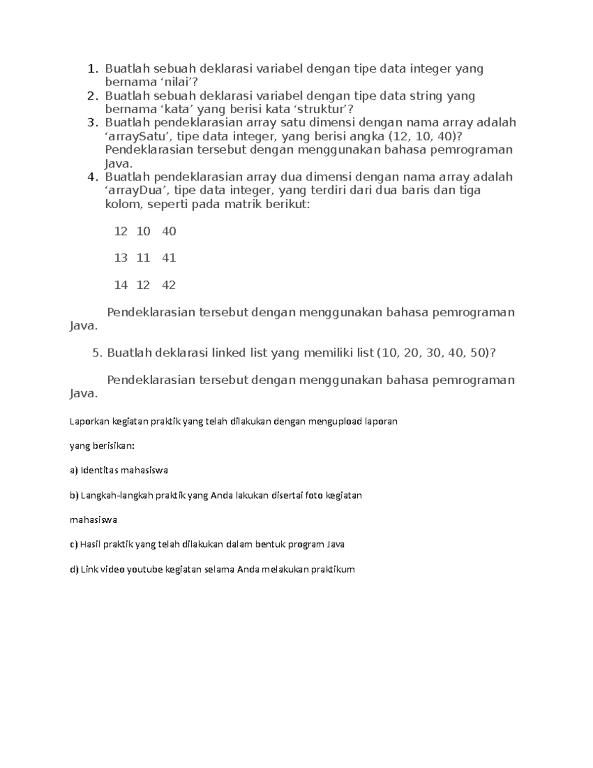 Deklarasi Variabel dan Array pada Java: Tipe Data Integer dan String ...