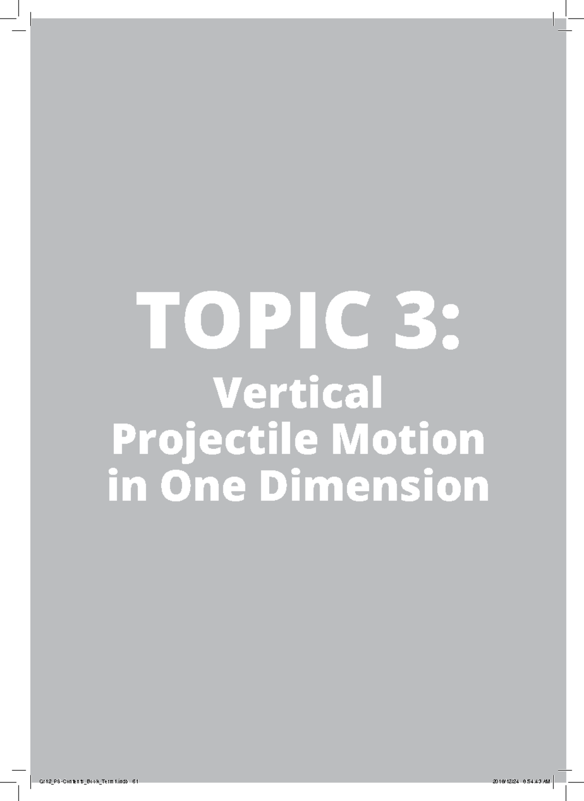 Grade 12 Physics: Vertical Projectile Motion (Topic 3) Notes - Studocu