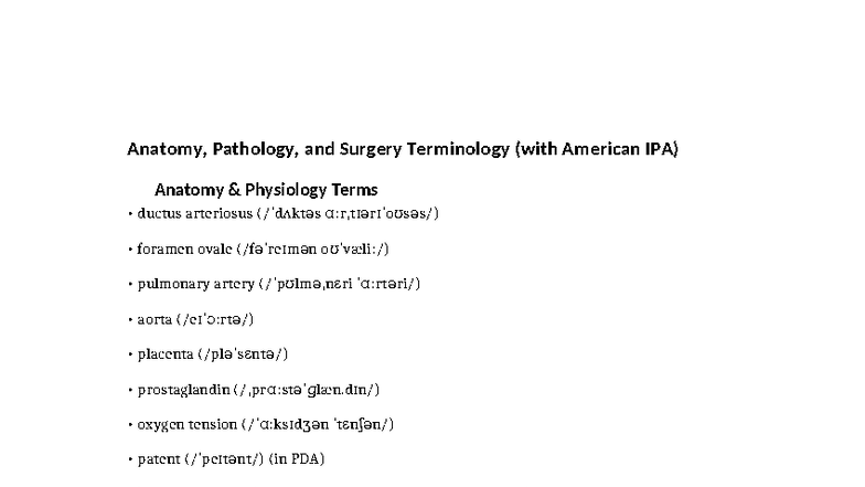 Medical Terminology with IPA - Anatomy, Pathology, and Surgery ...