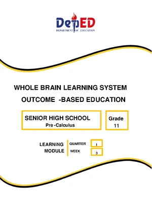 SHS SPL STEM PRE Calculus Q1 M8 - Pre-Calculus Quarter 1 – Module 8 ...