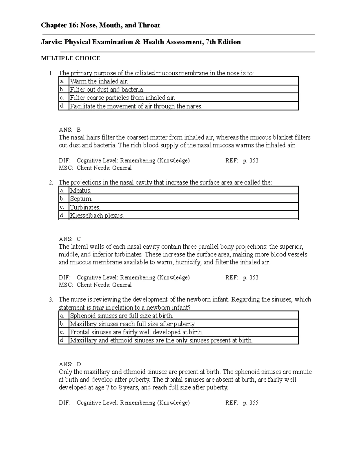 Ch 10 - Pain Assessment Questions - Chapter 10: Pain Assessment: The ...