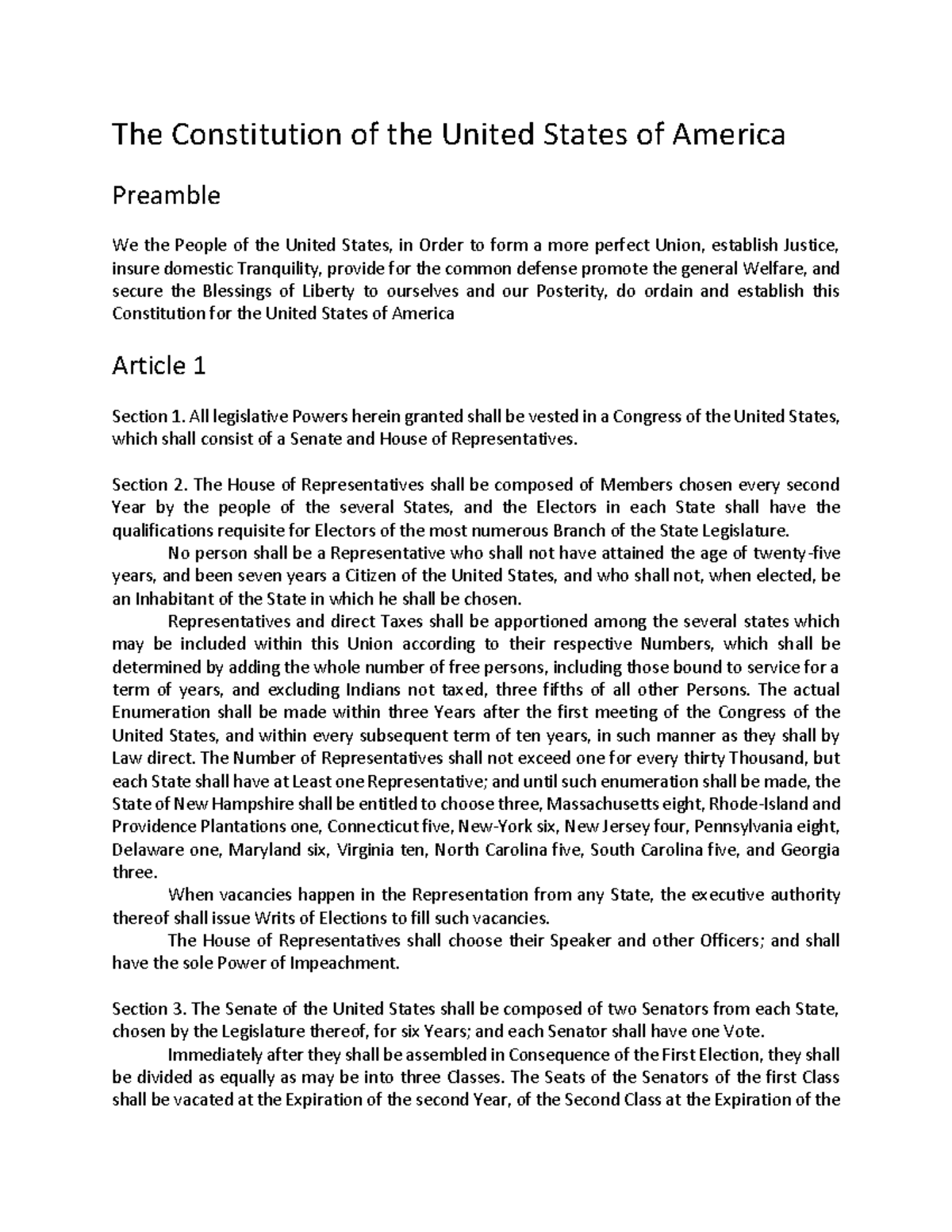U.S. Constitution: Overview of Federal Powers & Restrictions - Studocu