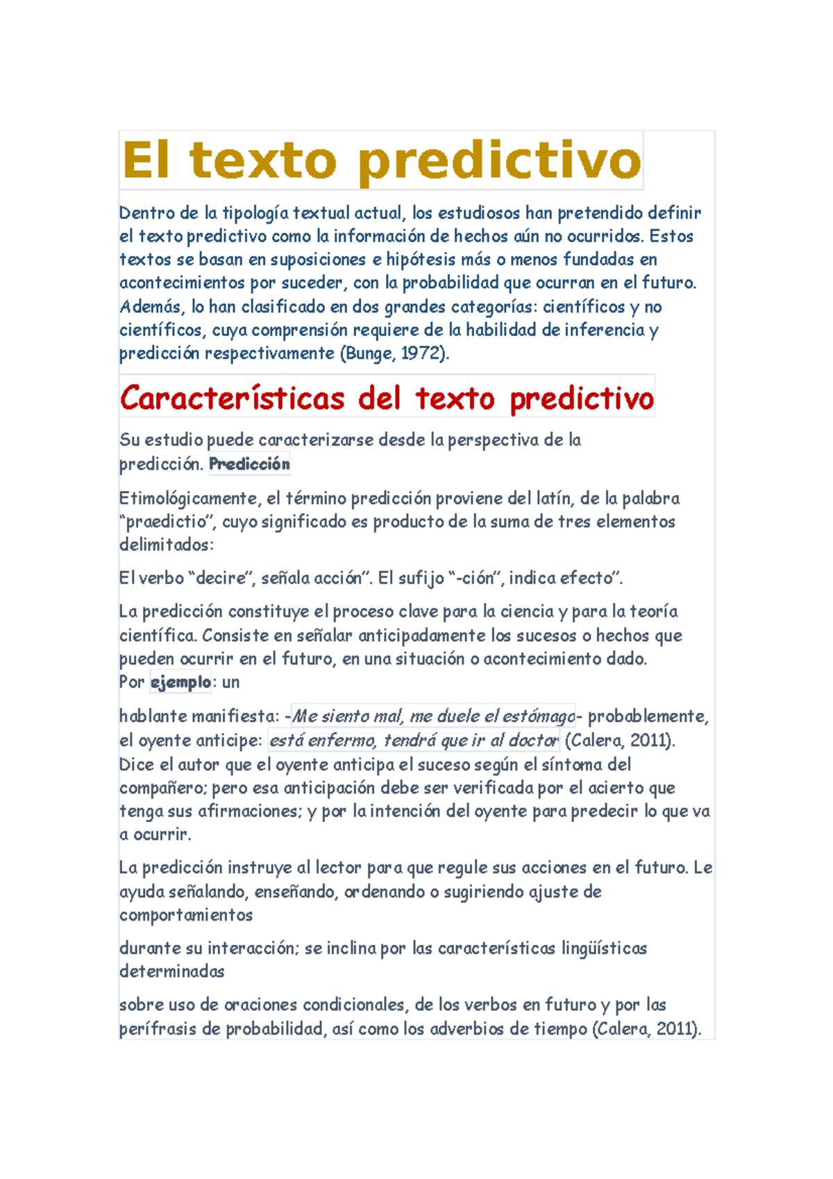 Estudio del Texto Predictivo: Características y Lectura Inferencial ...