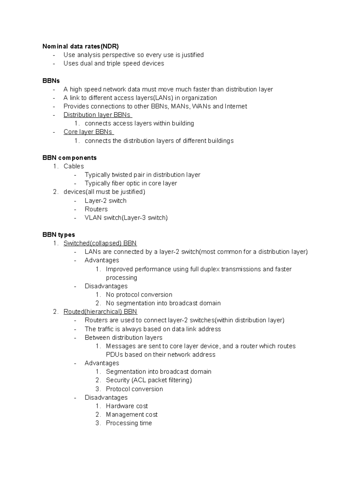 Topic 6: Backbone Networks (BBNs) - Analysis of Data Rates and Devices ...