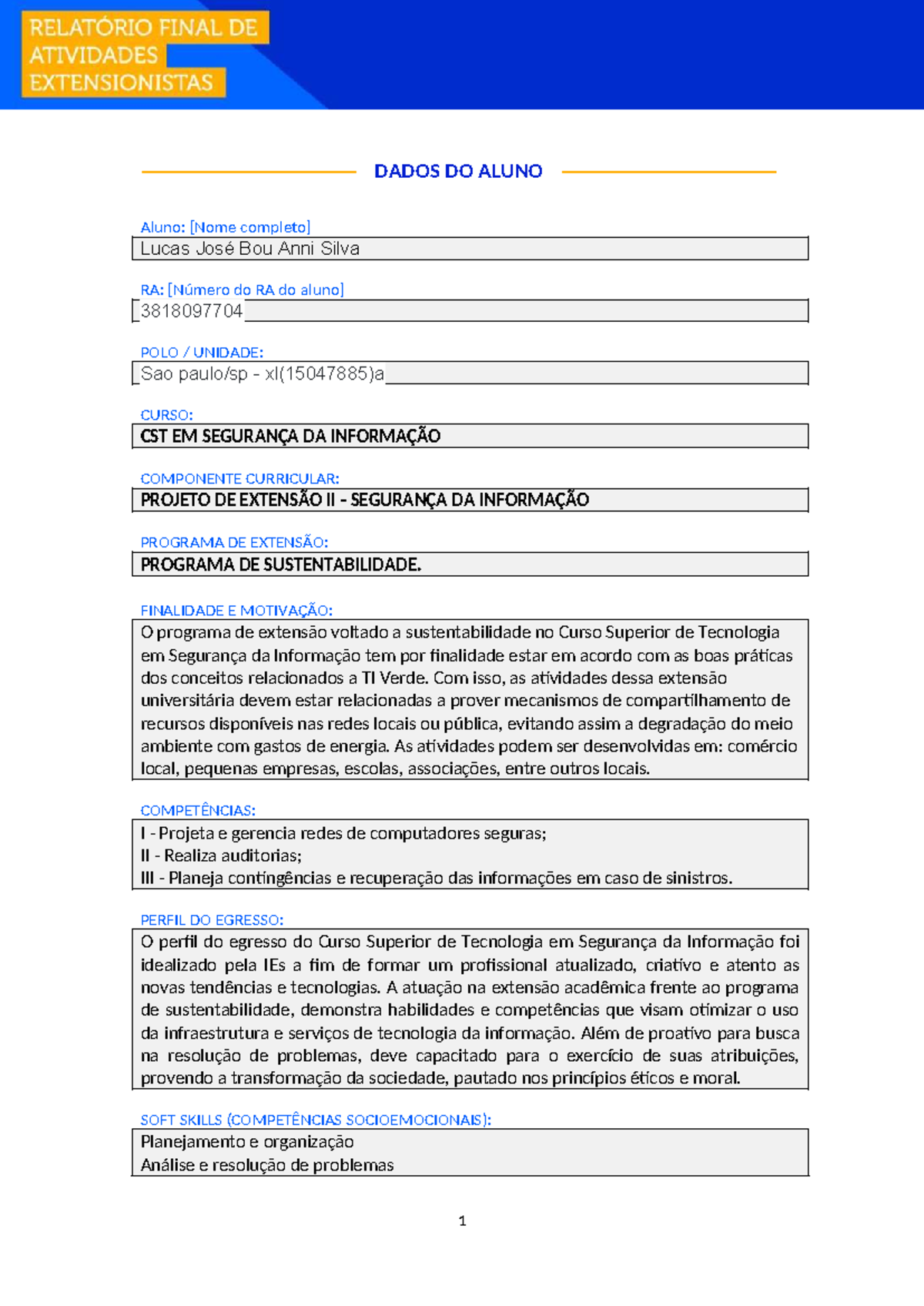 Relatório Final do Projeto de Extensão II em Segurança da Informação ...