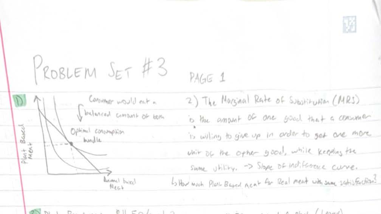 Consumer Behavior and Marginal Rate of Substitution in D Economics ...