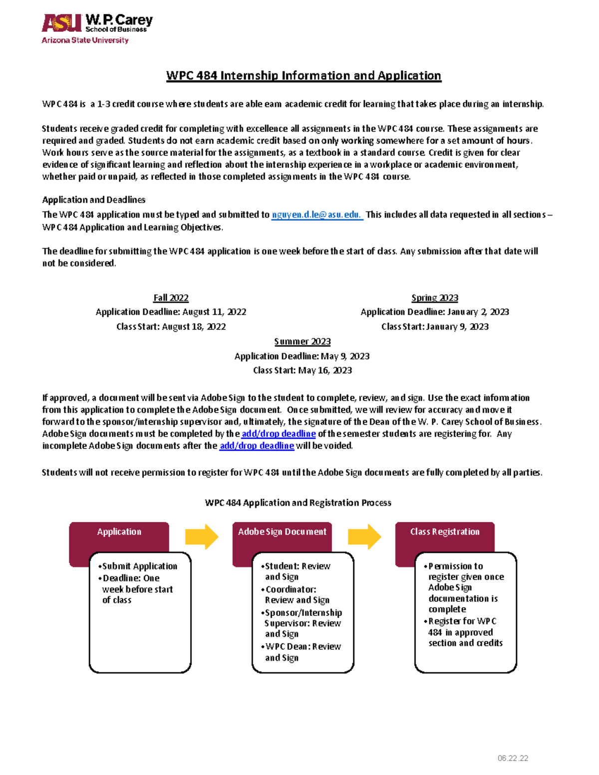 WPC 484 Internship Info & Application Process for Credit Recognition - Studocu