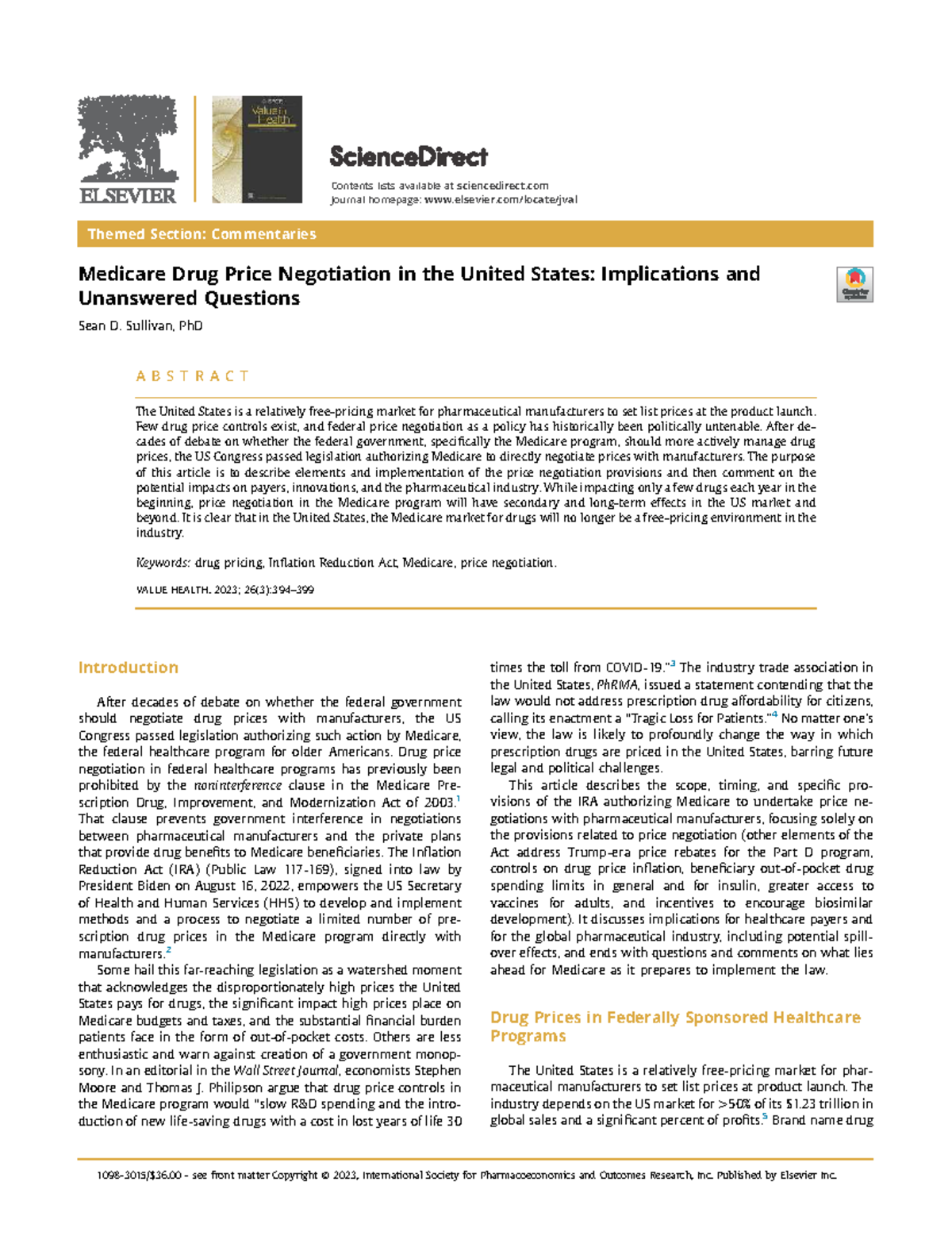 Medicare Drug Price Negotiation in the US - Contents lists available at ...