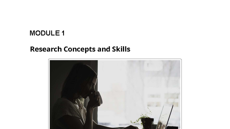 MODULE 1: Research Concepts & Skills Overview - Studocu