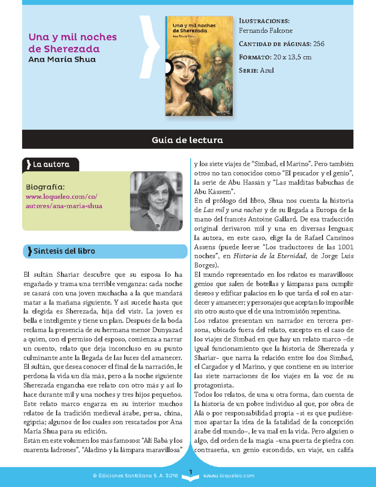 042 Guía de Lectura: Una y Mil Noches de Sherezada - Studocu