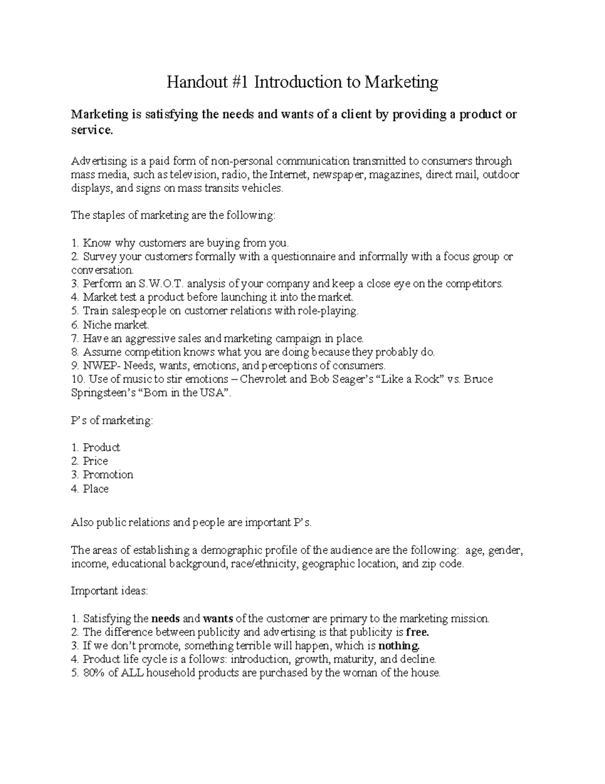 Introduction to Marketing: Key Concepts and Strategies for Success ...