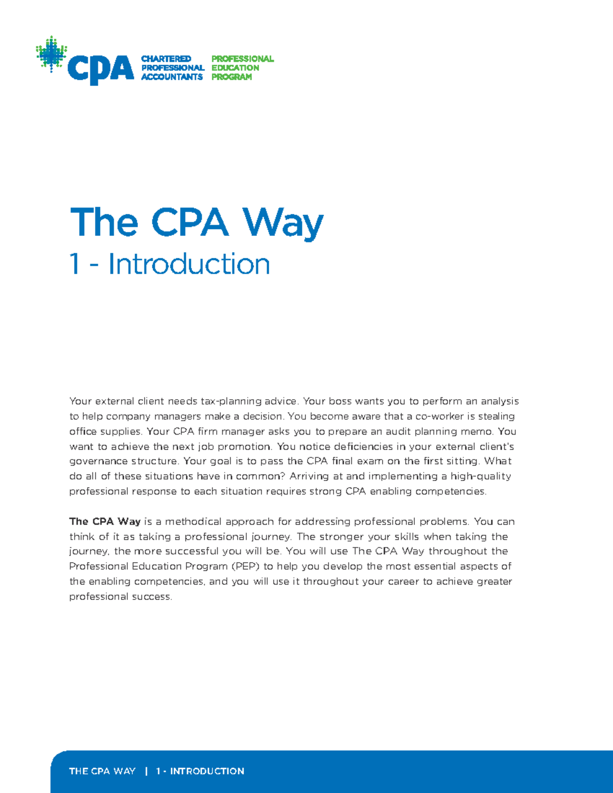 The CPA Way 1: Introduction to Professional Competencies for CPA Exam ...