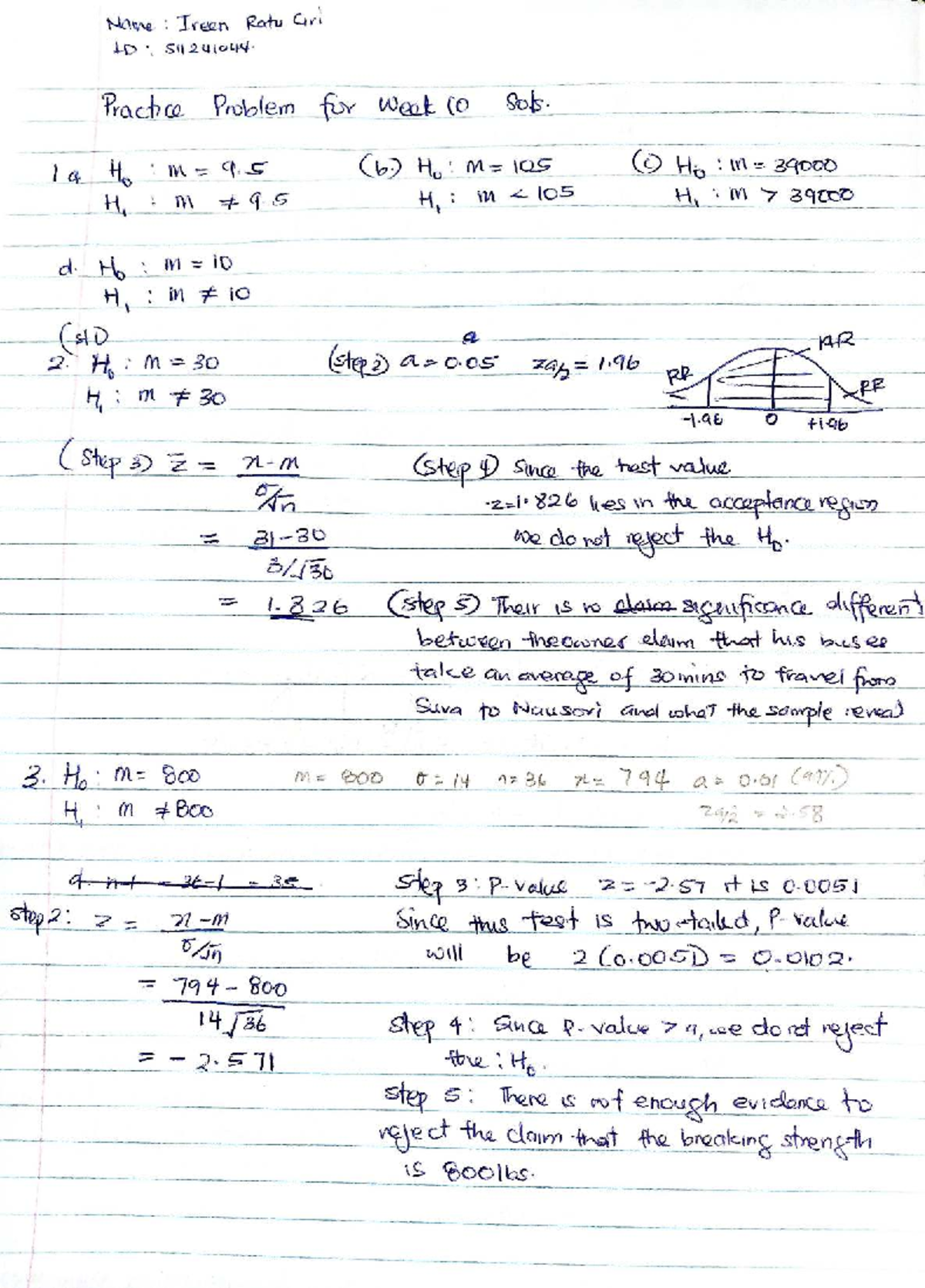 S11241044 Week 10 Tutorial Problem Solutions - Studocu
