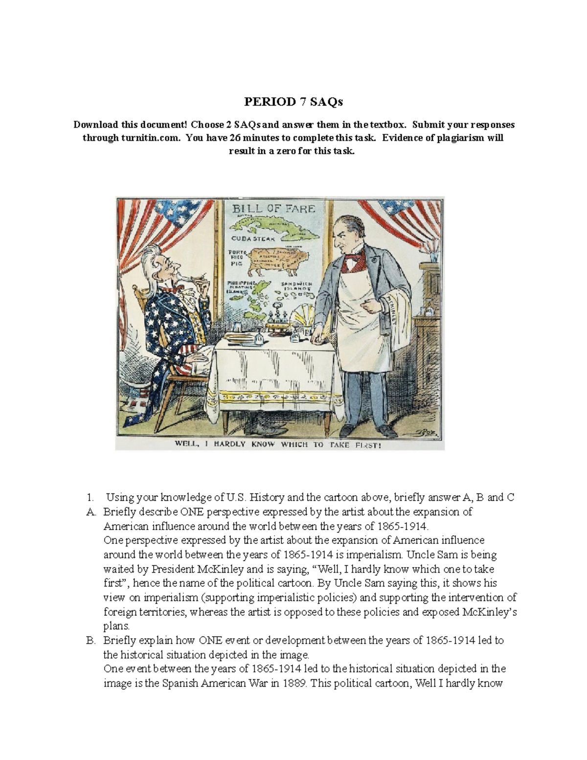 Period 7 SAQs - U.S. History SAQ Test Review Notes - Studocu