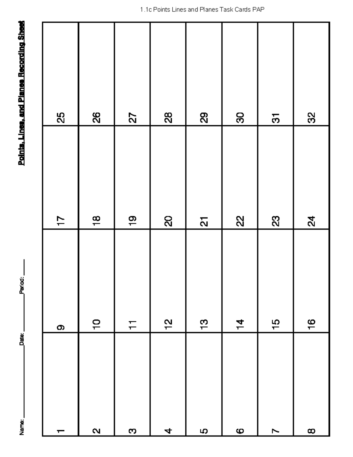 Points, Lines, and Planes Task Cards - PAP 1.1c - Studocu