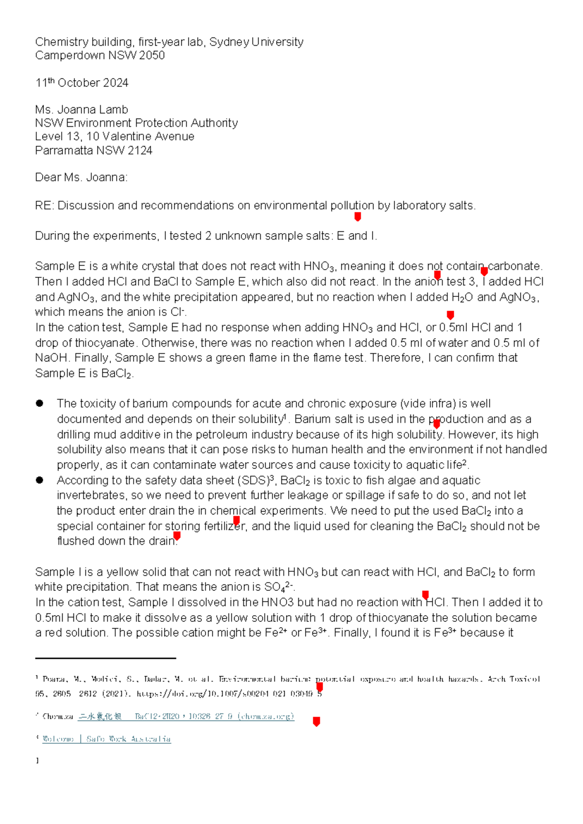 Major Post-Lab Assessment Submission - 1 Chemistry building, first-year ...