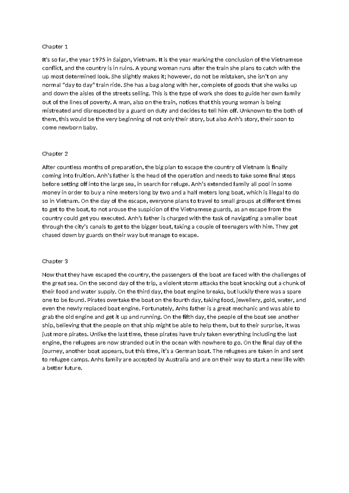 Summary - The Happiest Refugee: Chapters 1-7 Analysis - Studocu