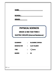 Grade 12 Physical Sciences Practical: Internal Resistance Experiment ...