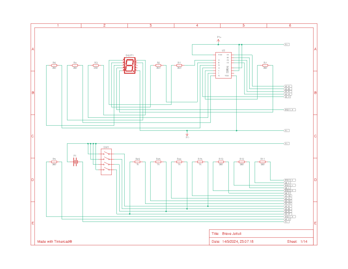 Tinkercad Schematic Overview: Brave Juttuli (Sheets 1-14) - Studocu