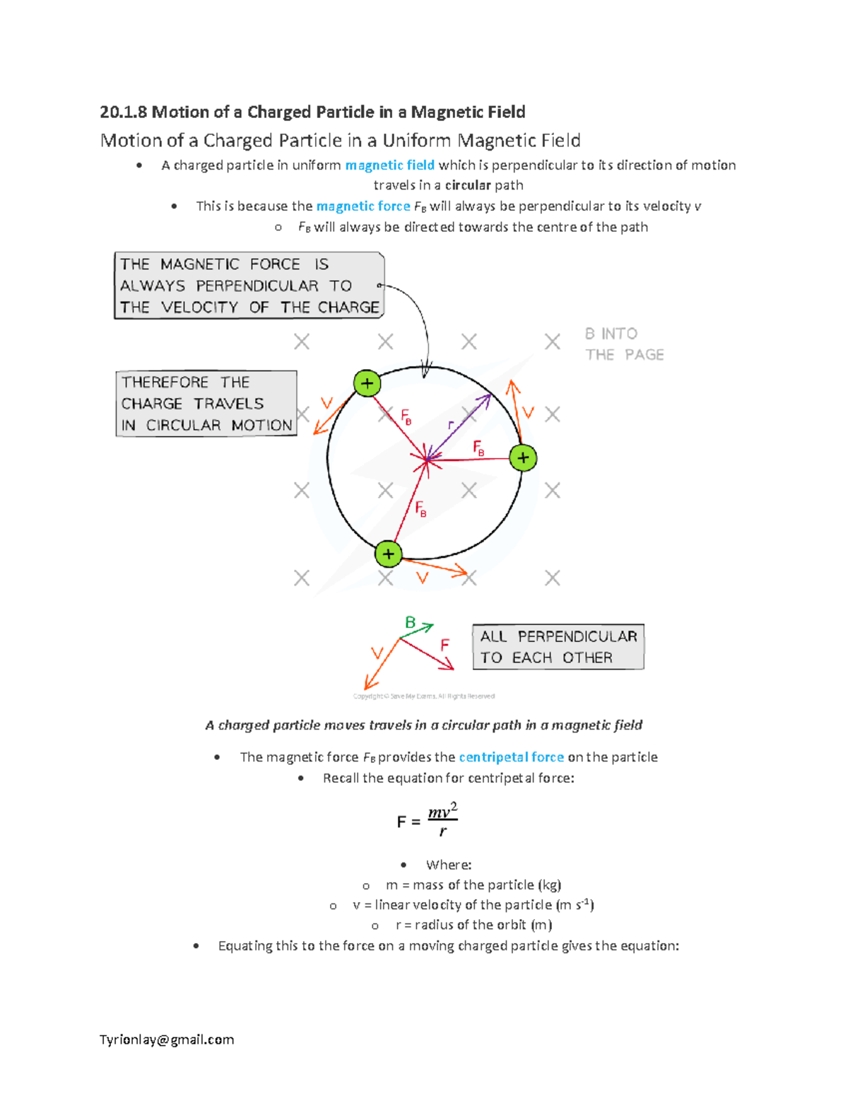 592-594 SME PHYSICS: Motion of Charged Particles in Magnetic Fields ...