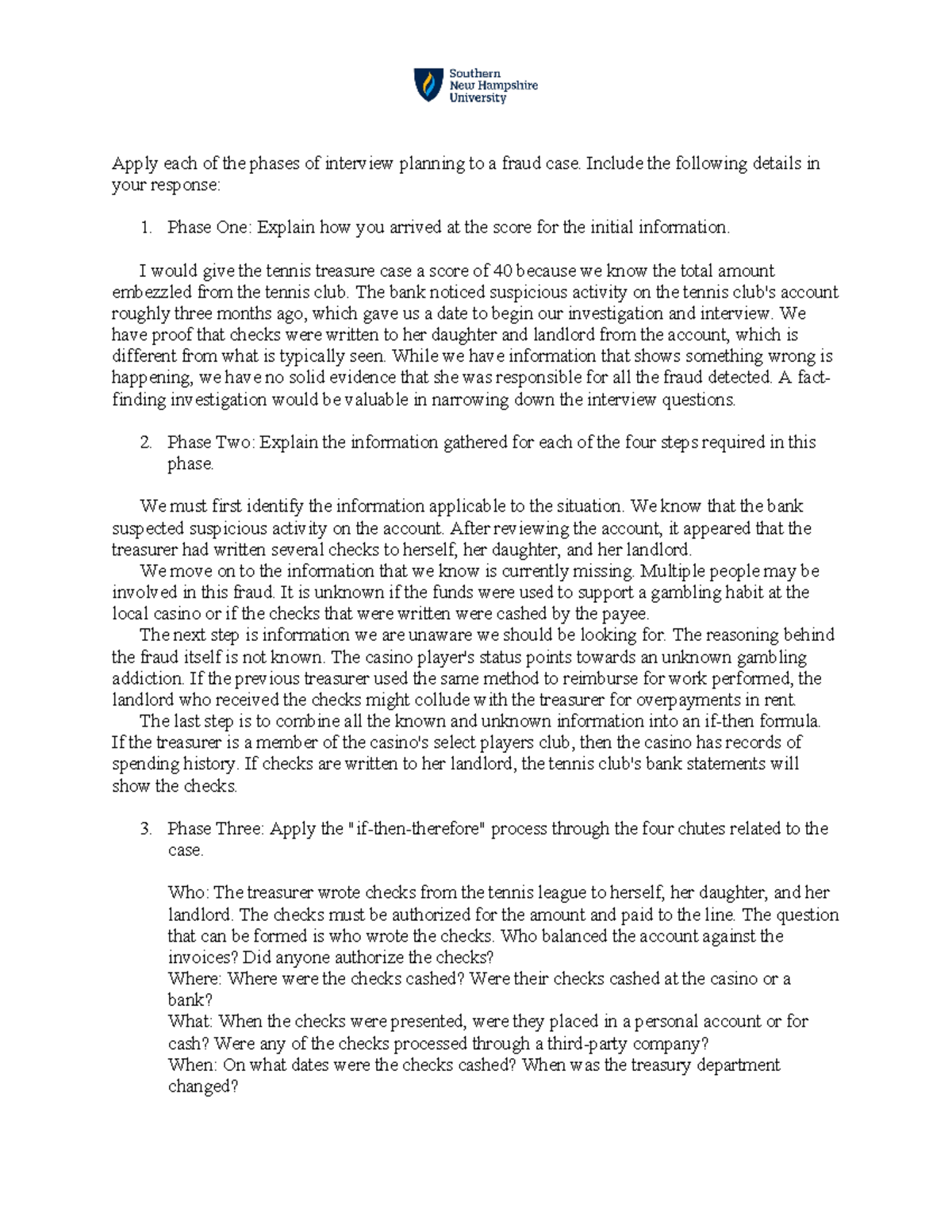 Fraud Interview Planning Phases: Analysis & Remediation Strategies ...