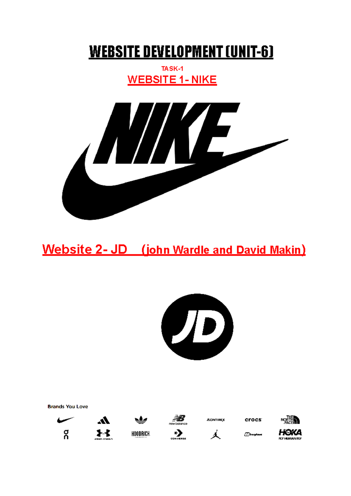Nike vs JD: A Comprehensive Website Comparison and Analysis - Studocu