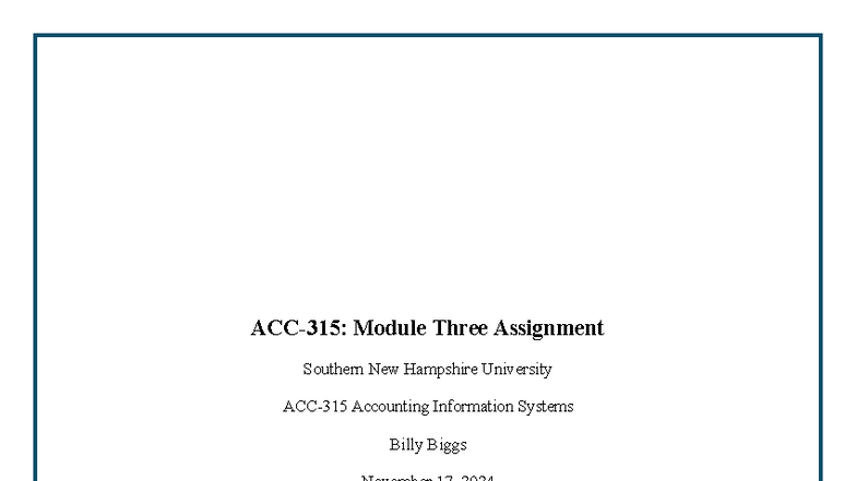 ACC 315 Module 3 Assignment: Analyzing DEI in Organizations - Studocu