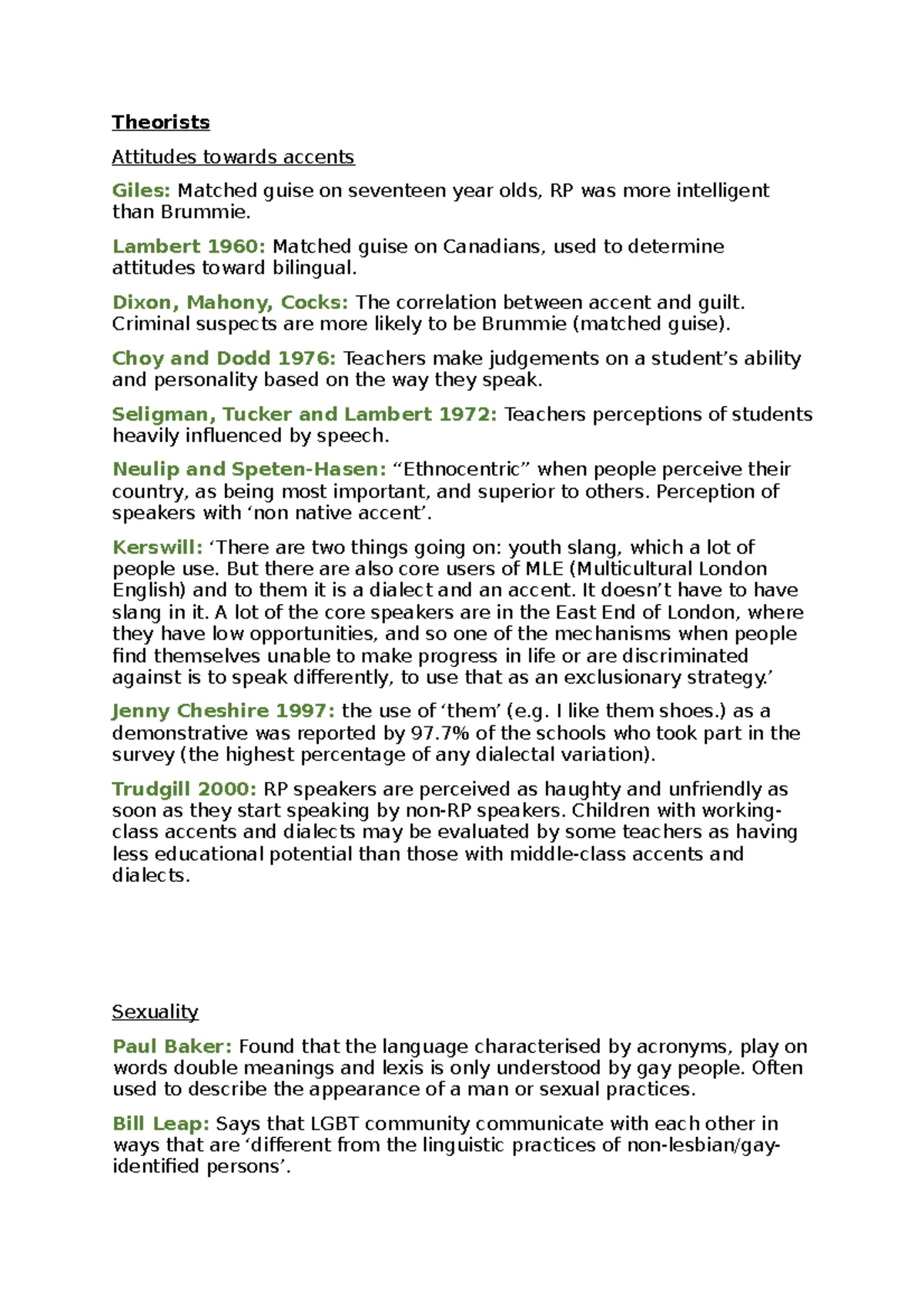 Language features glossary - Language features and their effects Use ...