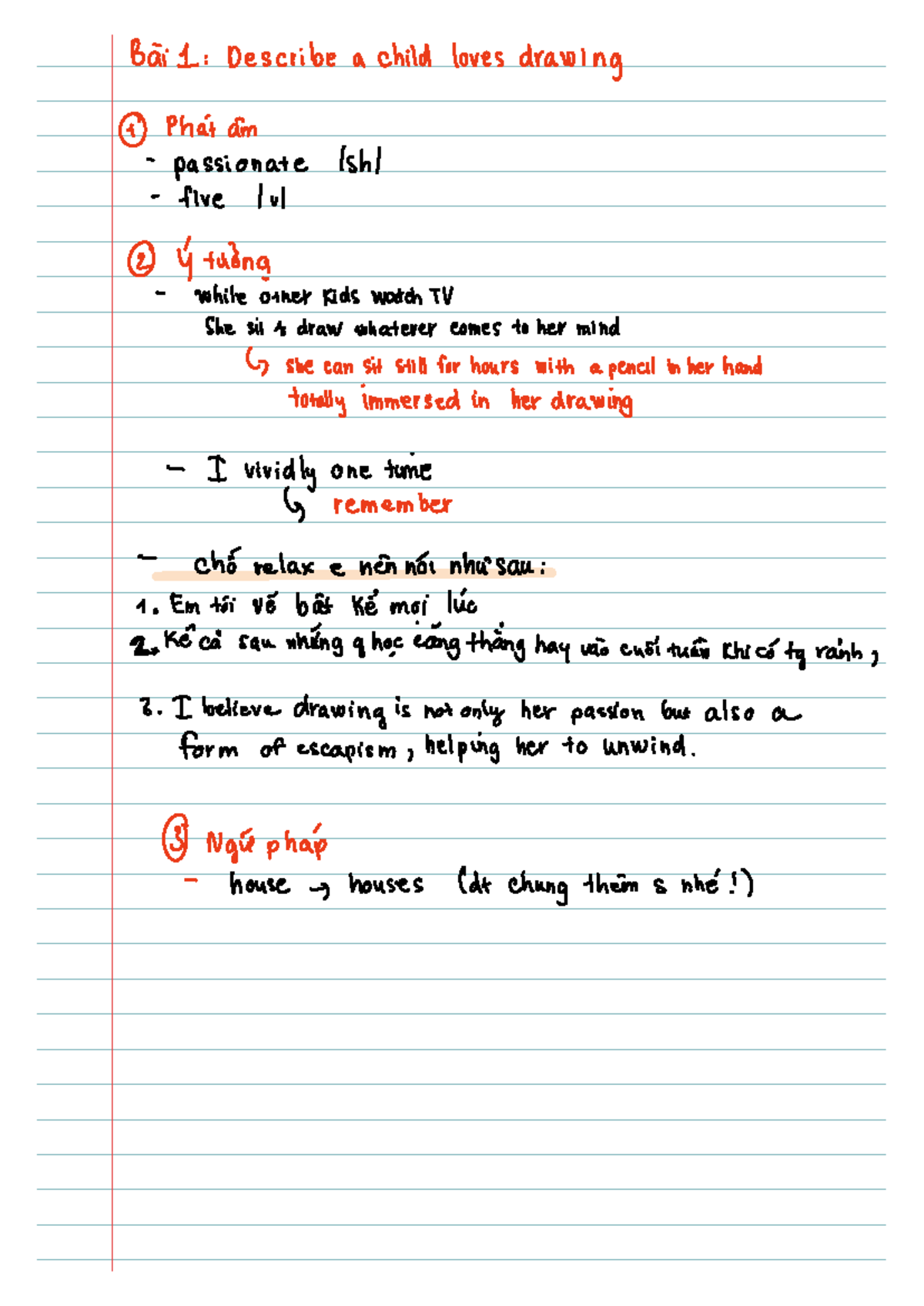 Bai 1: Child's Passion for Drawing - A Personal Reflection - Studocu