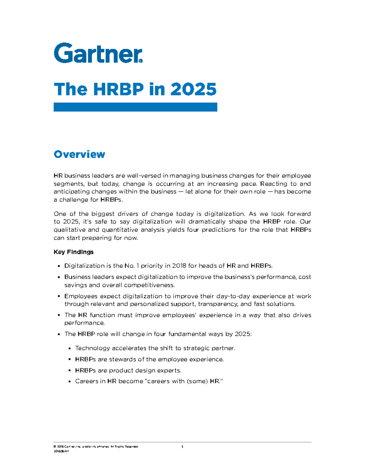 Gartner - The Future of HRBP Roles in 2025: Key Predictions and ...