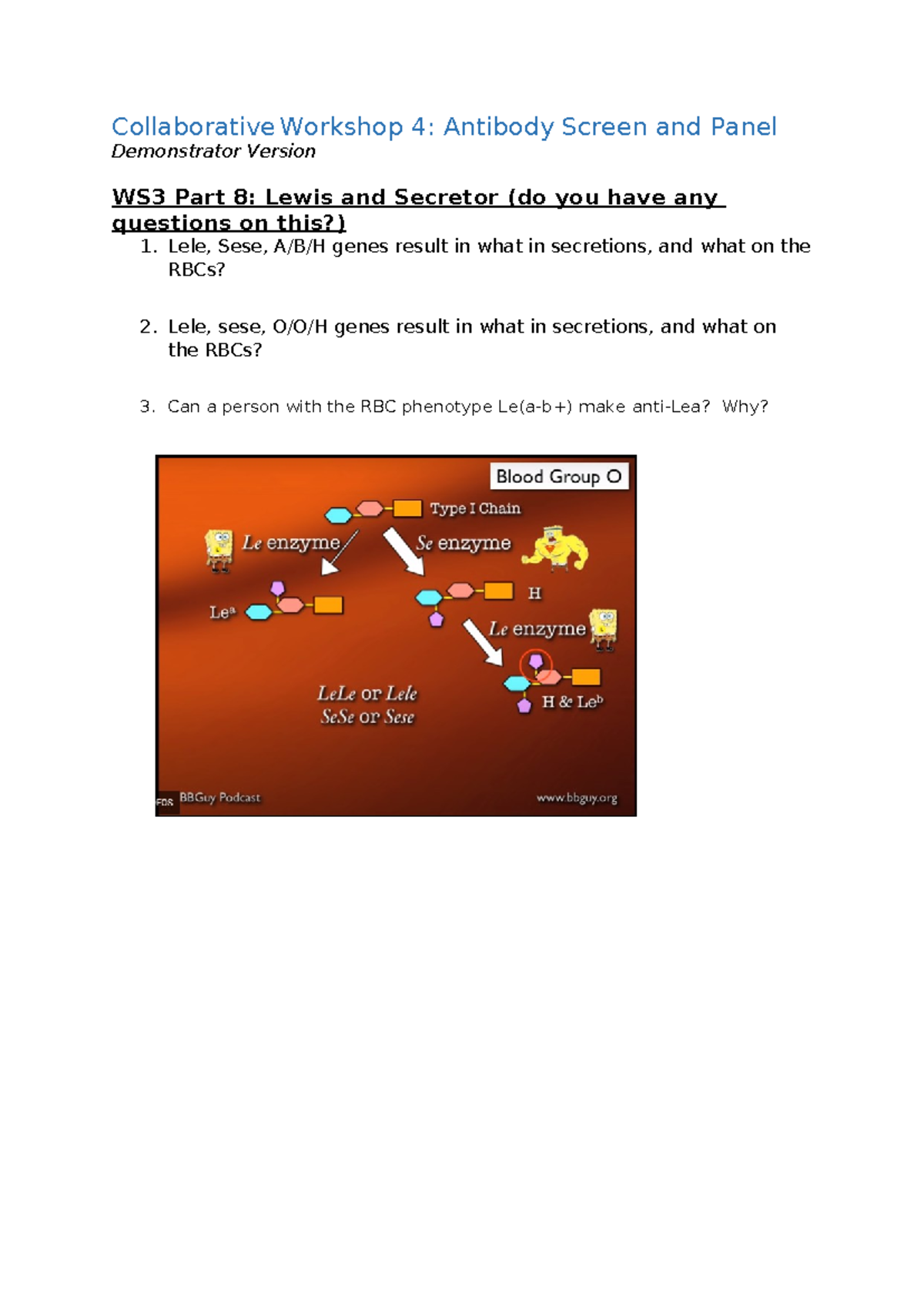 Collaborative Workshop 4: Antibody Screen & Panel in Transfusion ...
