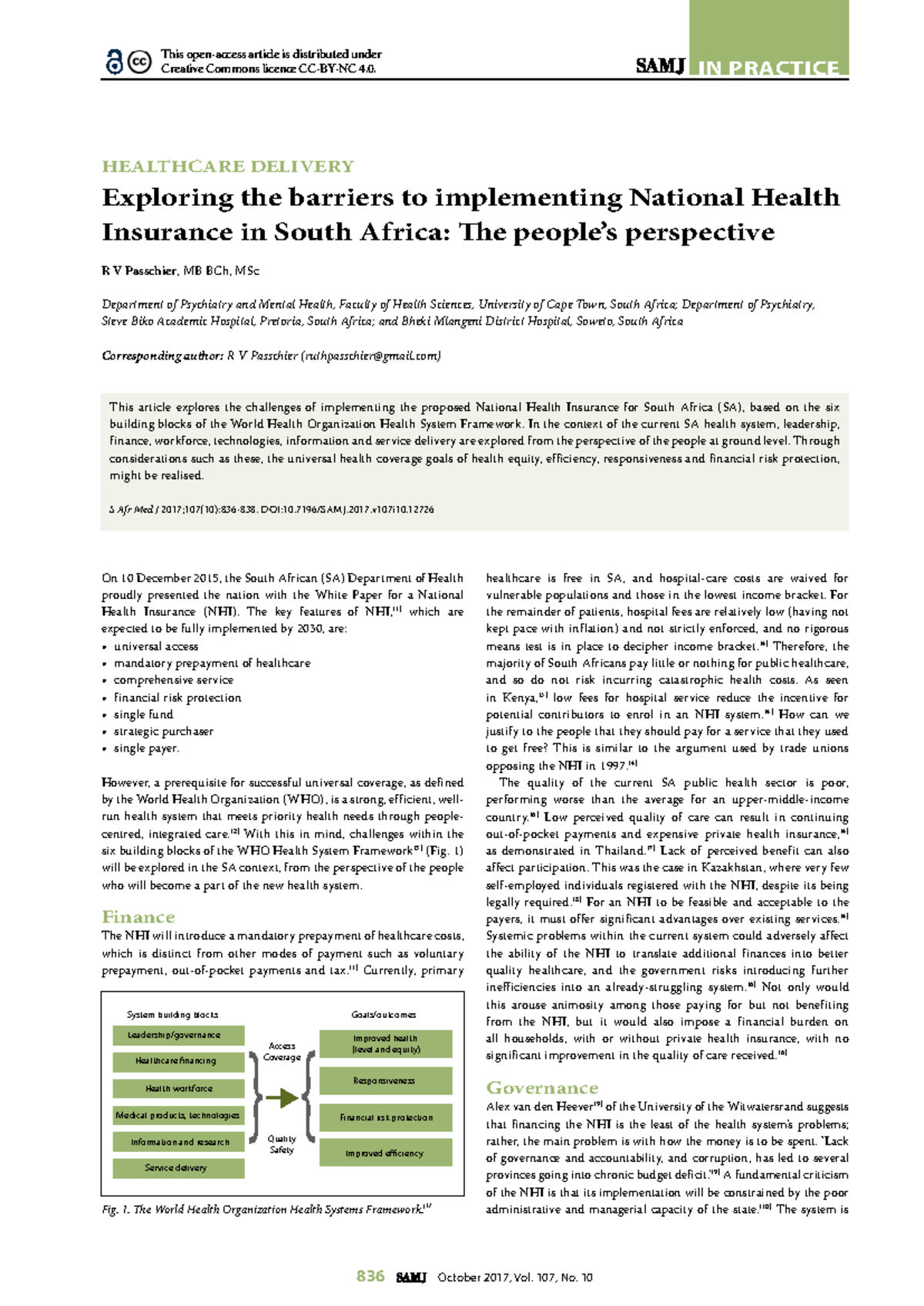 Exploring Barriers to NHI Implementation in South Africa: Insights ...