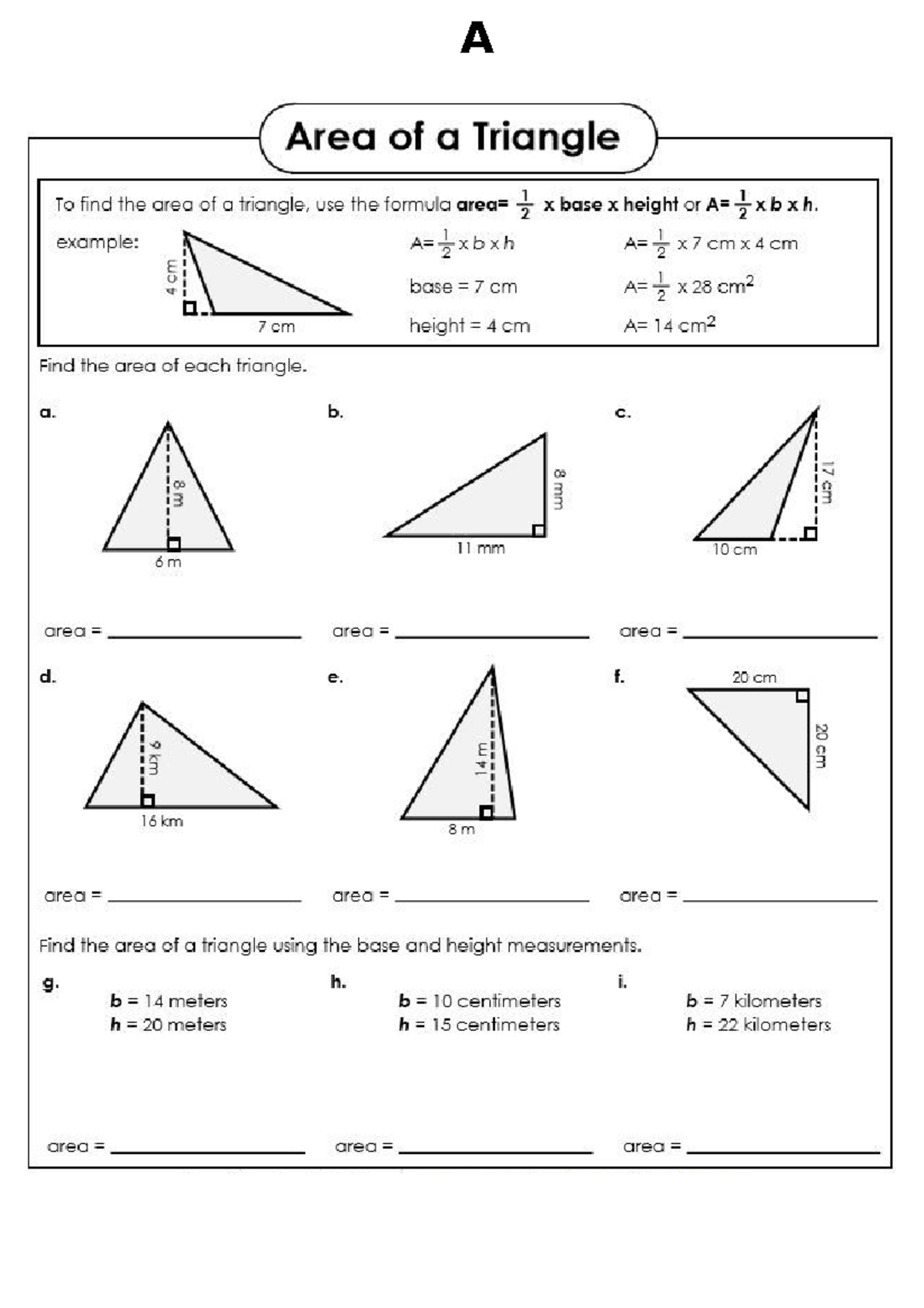 AS Finding the Area of a Triangle: Explained Concepts and Formulas ...