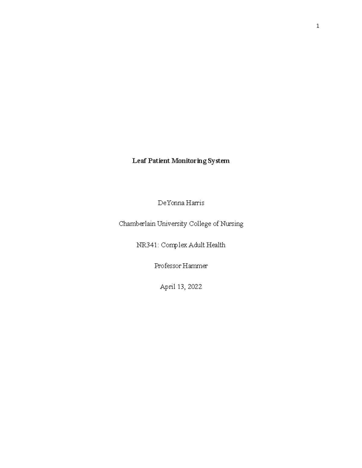 NR 341 RUA document - Description of NR 341 RUA paper due for ...