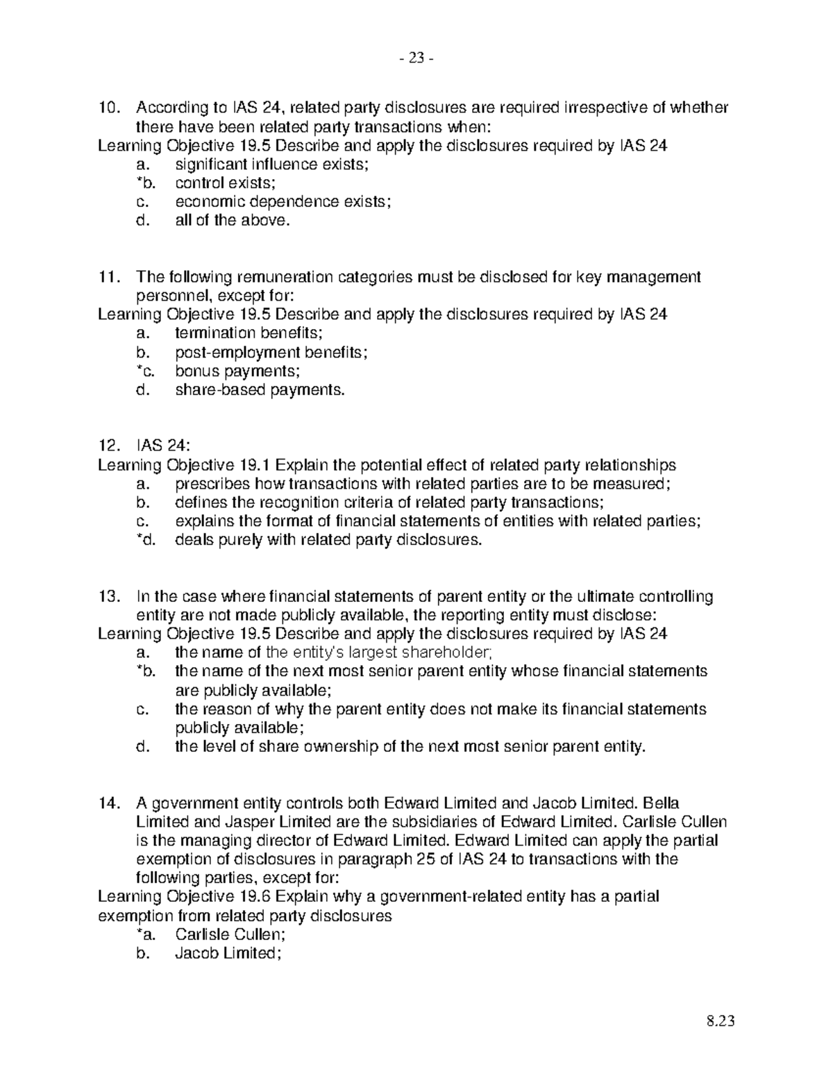 VCE Business Management Unit 3 AOS 2 - IAS 24 Related Party Disclosures ...