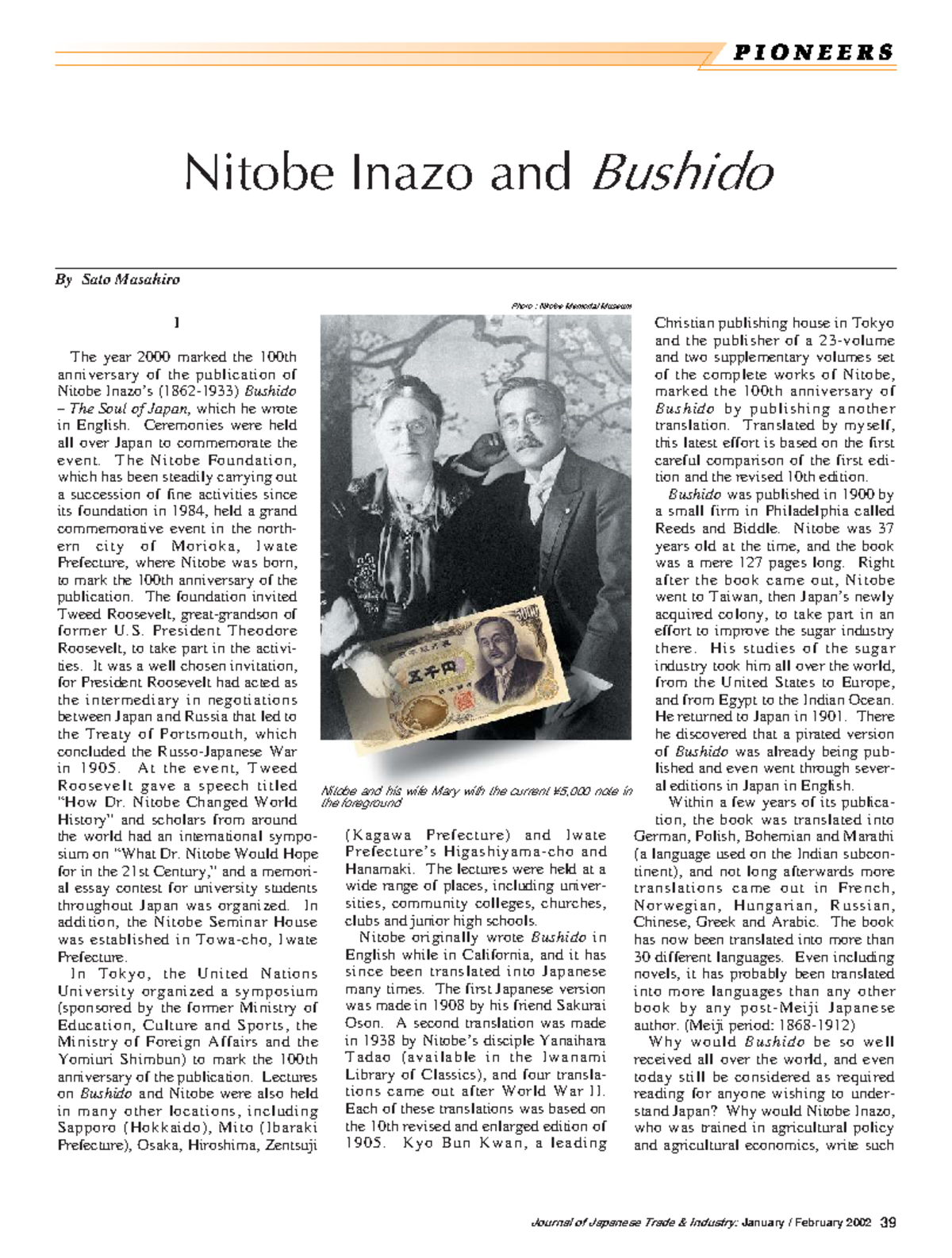 Nitobe Inazo’s Bushido: Legacy and Cultural Reflections - Studocu