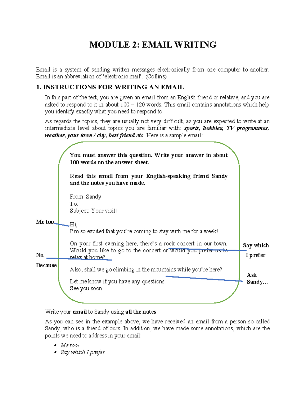 Email Writing Tips & Sample - Tiếng Anh 1 - Studocu