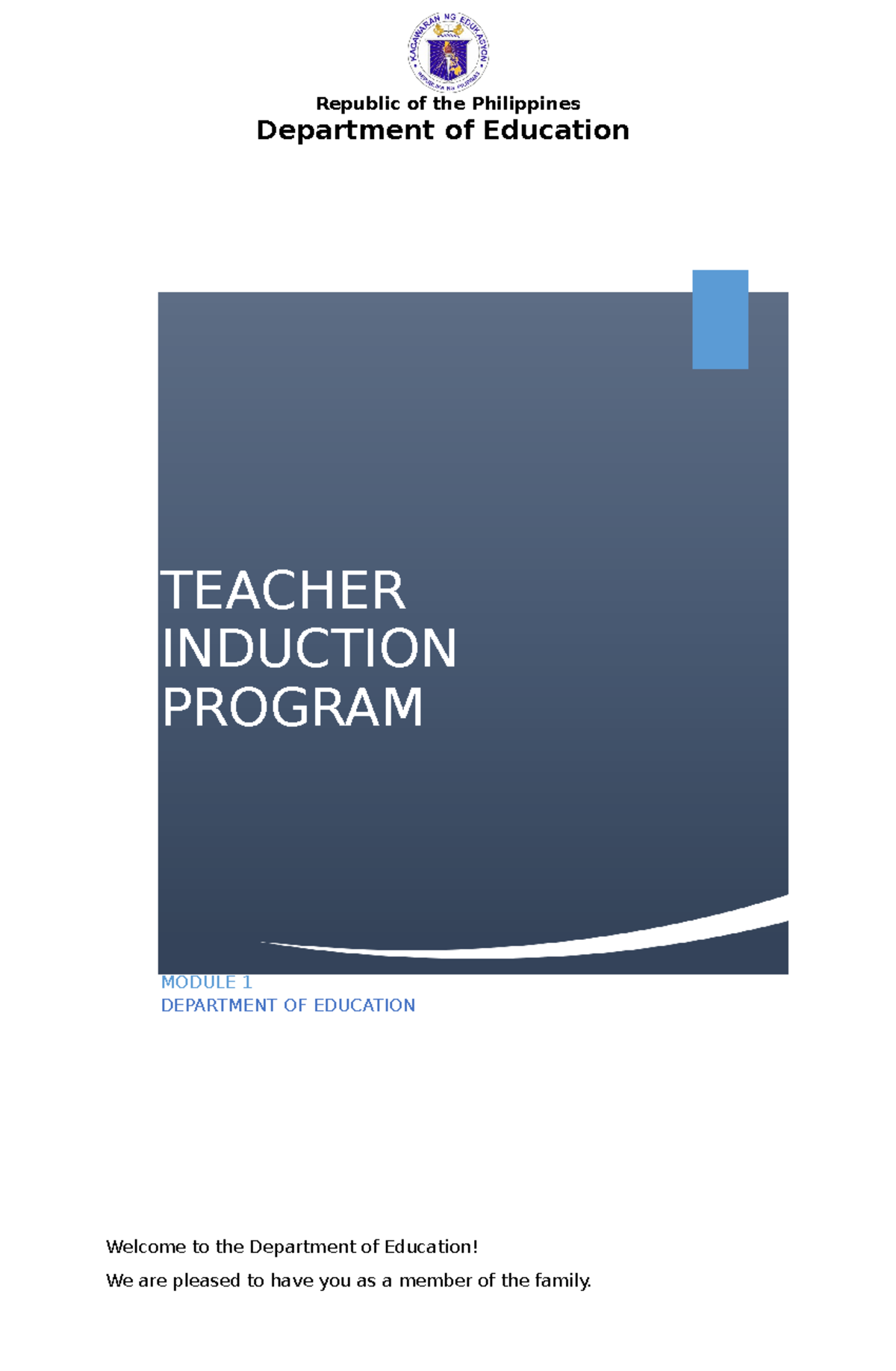 TIP Module 1 2 for YT - NEWLY HIRED TEACHERS - Department of Education ...