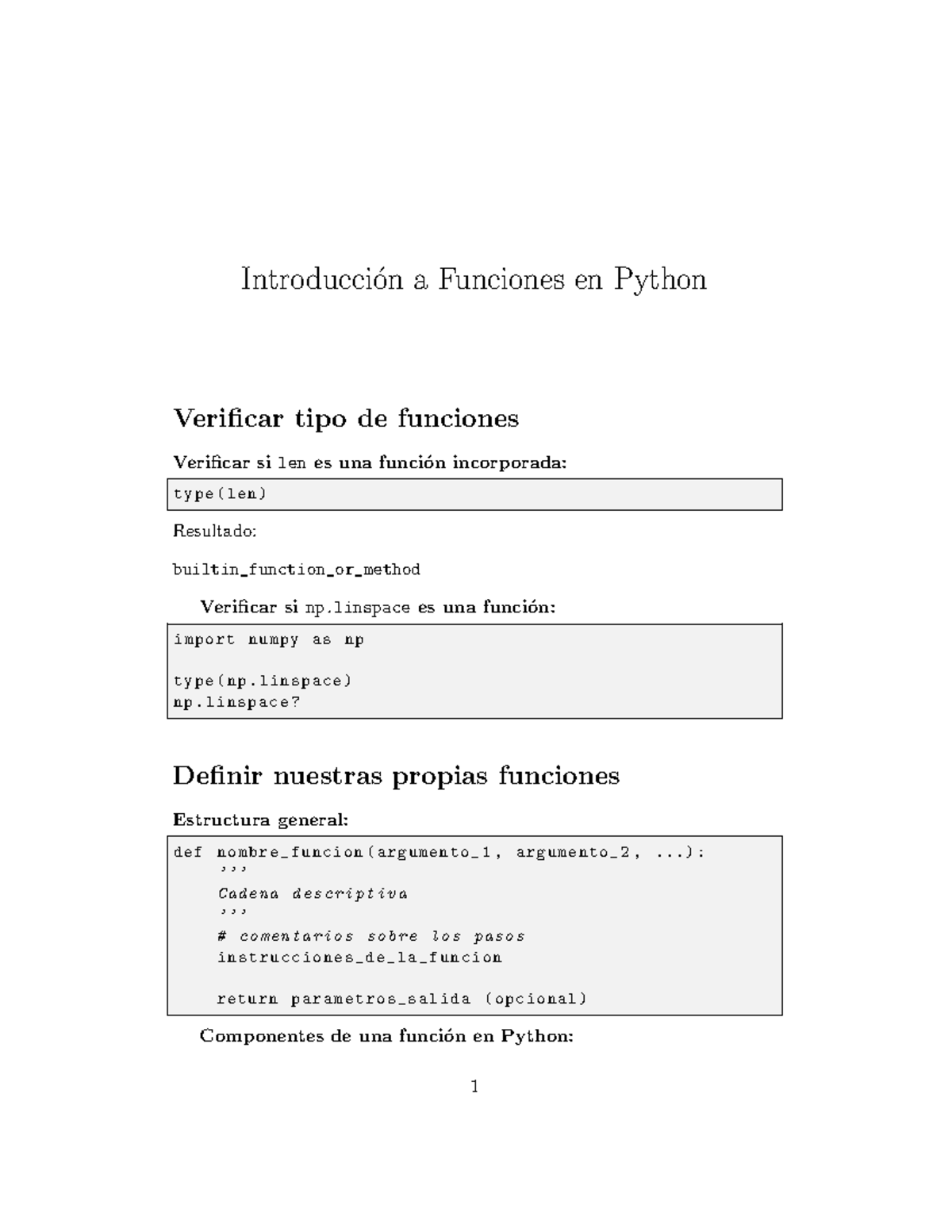 Funciones en Python: Guía Completa sobre Definición y Uso - Studocu