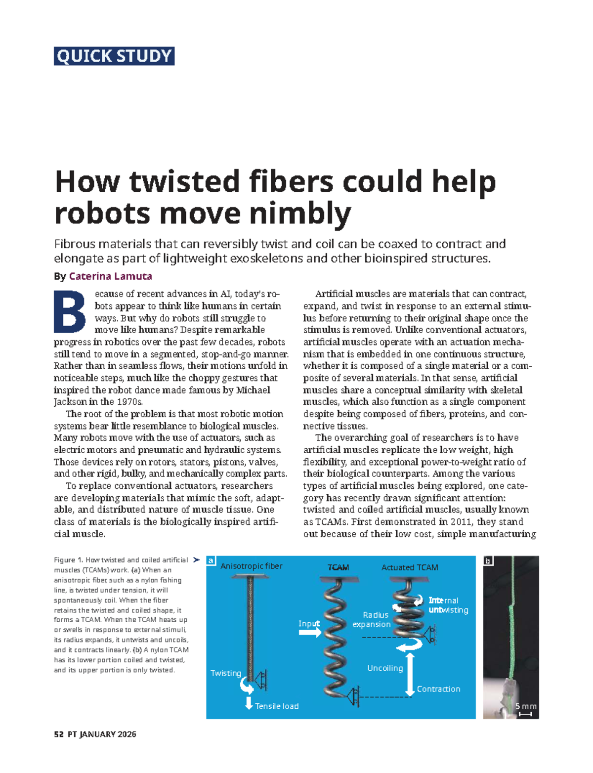 52-1: Quick Study on Twisted and Coiled Artificial Muscles (TCAMs ...
