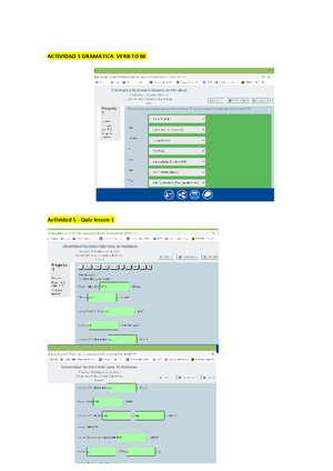 Lesson 1-Actividad 1 - Verb “To Be” - LESSON 1 nice to meet you 1 0 ...
