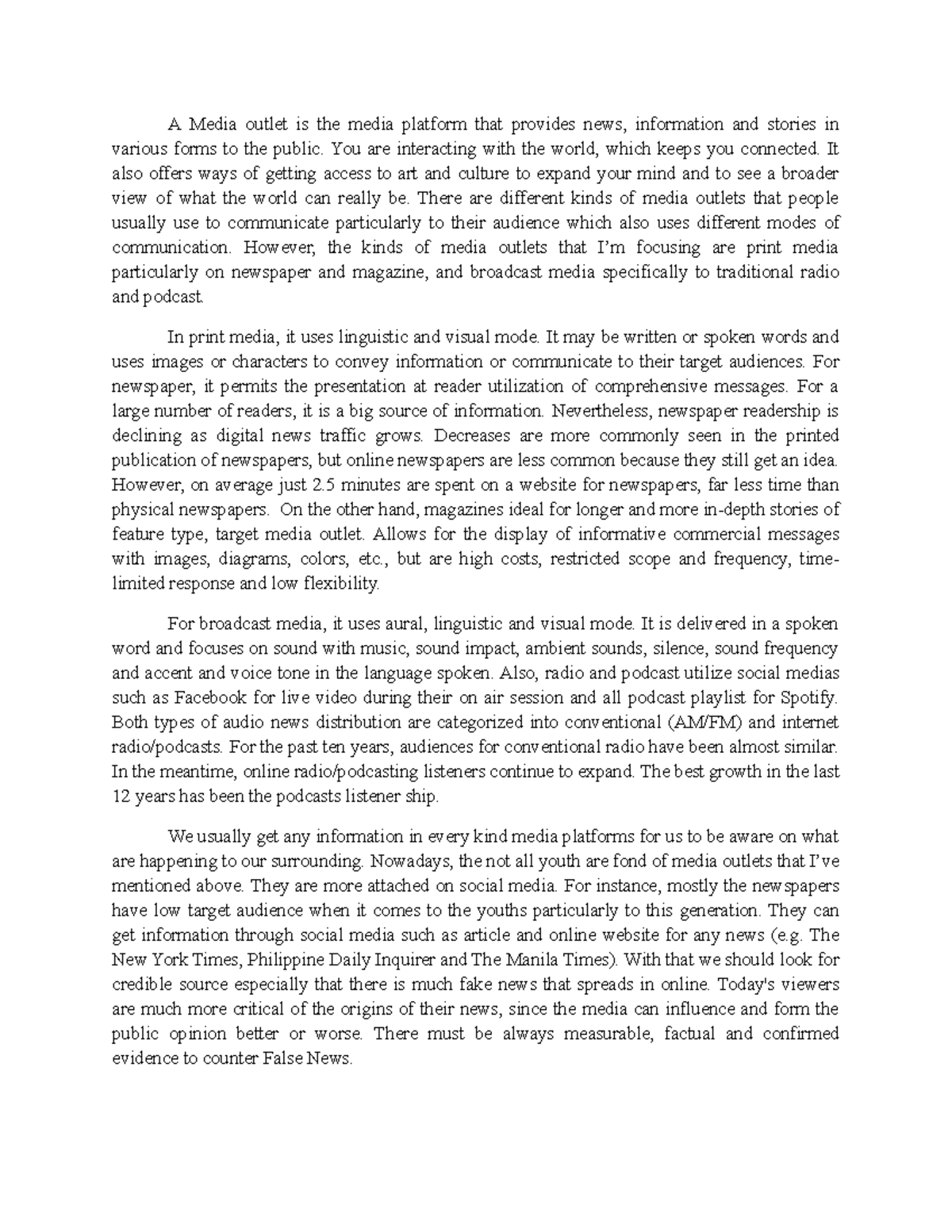 Media Outlets - A Media outlet is the media platform that provides news ...