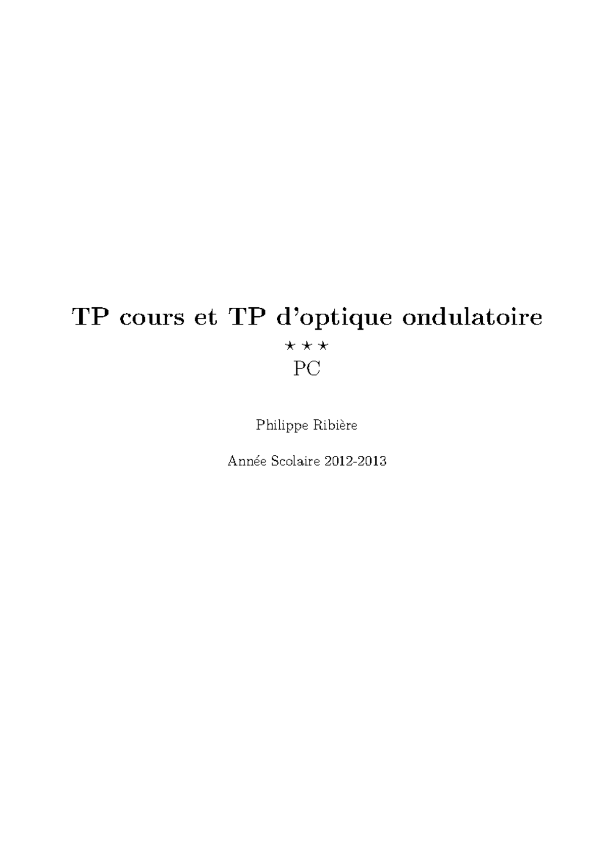 Optique Ondulatoire-TP-06 - TP cours et TP d’optique ondulatoire ⋆ ⋆ ⋆ ...