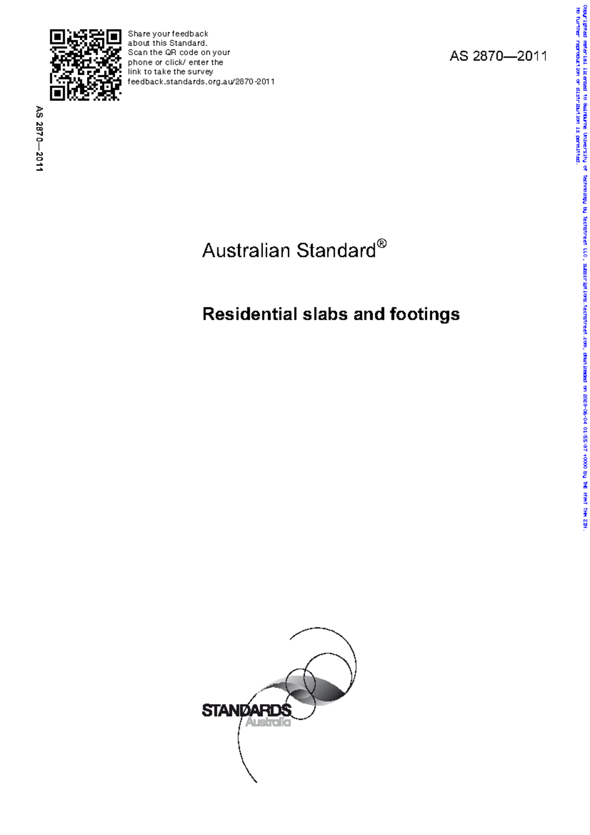 AS 2870 - Australian Standard for Residential Slabs and Footings - Studocu